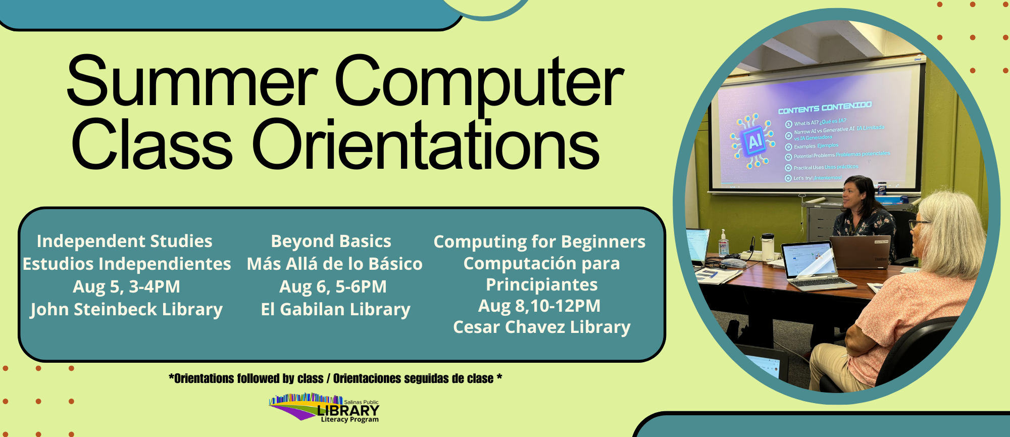 EGL - Summer Beyond Basics Computer Orientation | Salinas Public Library